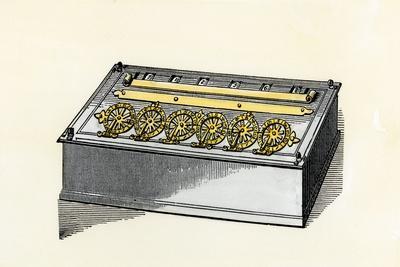 'Sciences: Mechanical Calculator by Blaise Pascal (1623-1662), known as ...