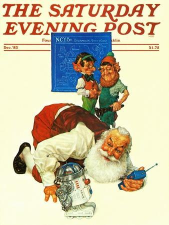 '"Santa's Computer," Saturday Evening Post Cover, December 1, 1982 ...