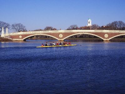 'Sculling on the Charles River, Harvard University, Cambridge ...