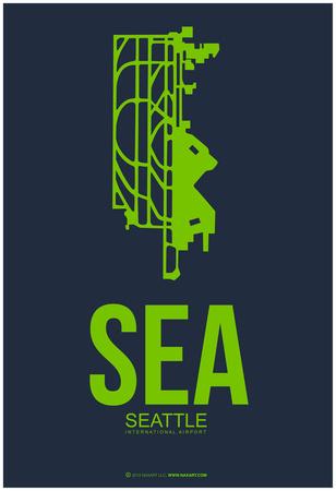 'SEA Seattle Poster 2' Posters - NaxArt | AllPosters.com