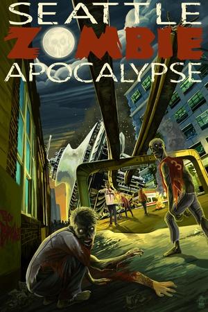 'Seattle Zombie Apocalypse' Posters - Lantern Press | AllPosters.com