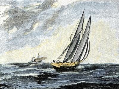 'Secession War (1861-1865): a Blockade Force of the Confedere State ...