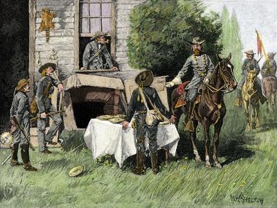 'Secession War (1861-1865): Confederate Soldiers Taking Homemade Pies ...