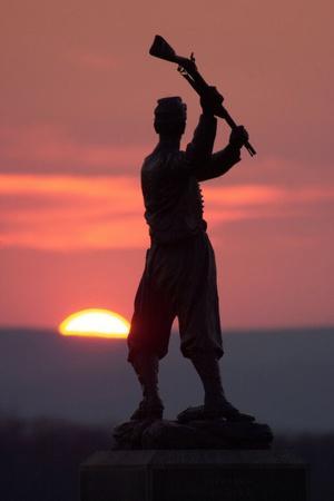 'Secession War Memorial Depicting the Statue of a Soldier in the Ridge ...