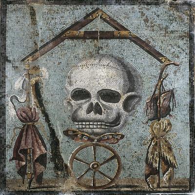 'Second Style Opus Vermiculatum Mosaic on Memento Mori with Skull and ...