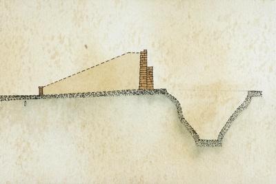 'Section of Rampart and Moat of Rome's Servian Wall BC' Giclee Print ...