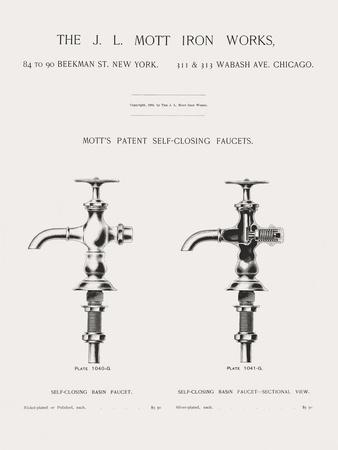 'Self Closing Faucets' Giclee Print - The Vintage Collection ...
