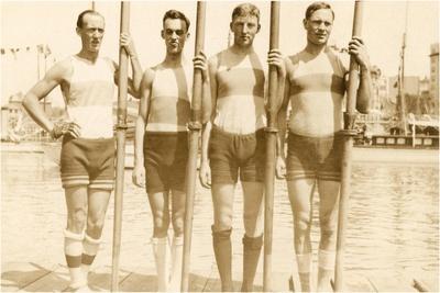 'Sepia Photo of Rowers' Art | AllPosters.com