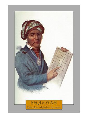'Sequoyah - Portrait of the Cherokee Alphabet Inventor, c.1844' Posters ...