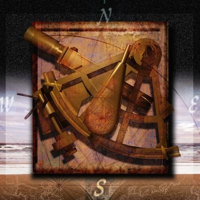 'Sextant and Overlaying Compass' Photographic Print - Colin Anderson ...