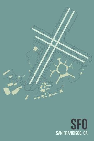 'SFO Airport Layout' Giclee Print - 08 Left | AllPosters.com