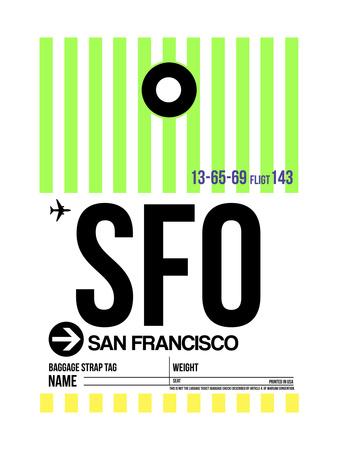 'SFO San Francisco Luggage Tag 3' Prints - NaxArt | AllPosters.com