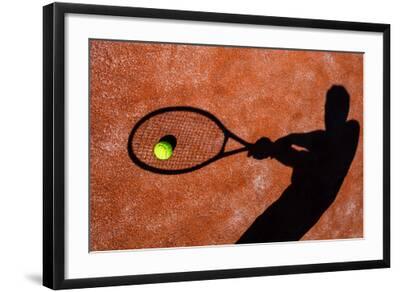 'Shadow Of A Tennis Player In Action On A Tennis Court (Conceptual ...