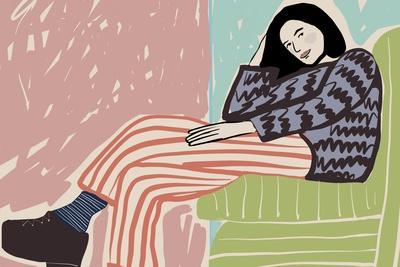 'Lady on Chair' Giclee Print - Sharyn Bursic | AllPosters.com