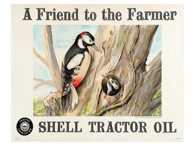 'Shell Tractor Oil - Farmer' Premium Giclee Print | AllPosters.com