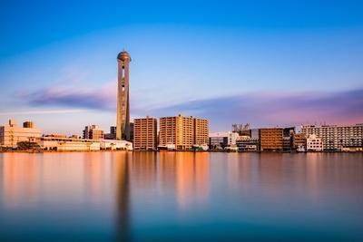 Shimonoseki, Japan waterfront skyline at the tower Photo | AllPosters.com
