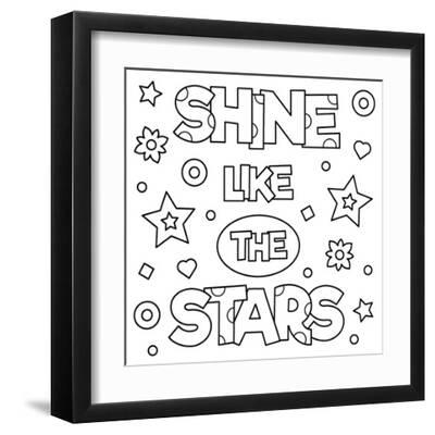 'Shine like the Stars. Coloring Page. Vector Illustration.' Posters ...