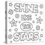 'Shine like the Stars. Coloring Page. Vector Illustration.' Posters ...