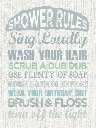 'Shower Rules' Giclee Print - Erin Clark | AllPosters.com