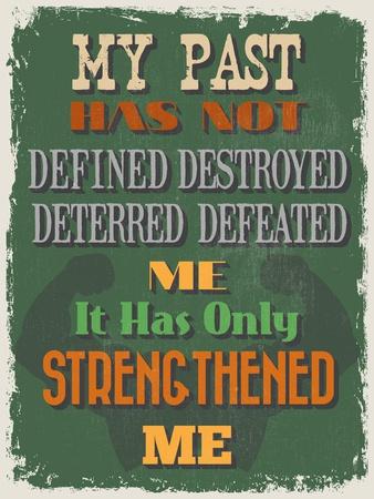 'Retro Vintage Motivational Quote Poster. Vector Illustration' Prints ...