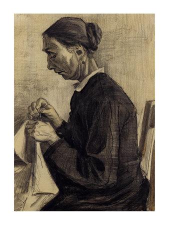 'Sien Sewing' Prints - Vincent van Gogh | AllPosters.com