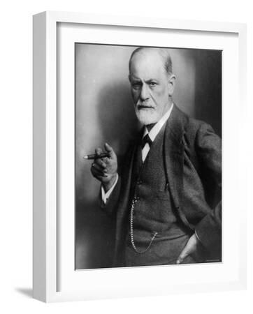 'Sigmund Freud, Founder of Psychoanalysis, Smoking Cigar' Premium ...