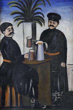 'Sign Board Cold Beer Par Pirosmani, Niko (1862-1918). Oil on Metal ...