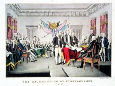 'Signing the Declaration of Independence, July 4th, 1776 Engraved and ...