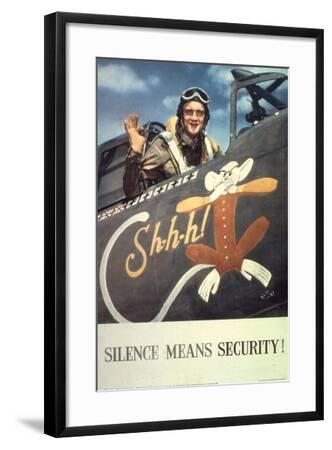 'Silence Means Security, WWII Poster' Giclee Print | AllPosters.com