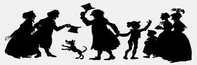 'Silhouette Illustration from 'A Christmas Carol', 1917' Giclee Print ...