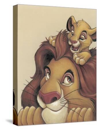 'Simba and Mufasa: My Father, My Friend' Stretched Canvas Print ...
