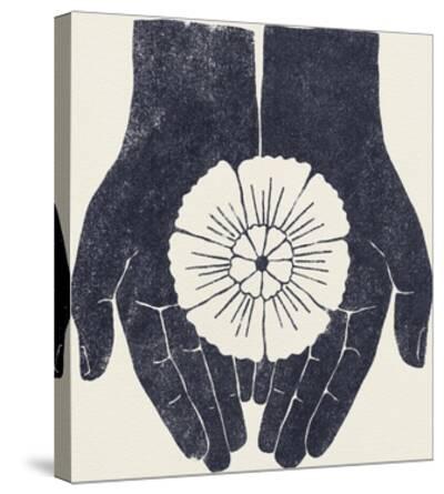 'Simple Block - Palm' Stretched Canvas Print - Kristine Hegre ...