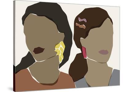 'Simple Contour - Together' Stretched Canvas Print - Aurora Bell ...