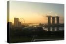 'Singapore cityscape at dusk. Landscape of Singapore business building ...