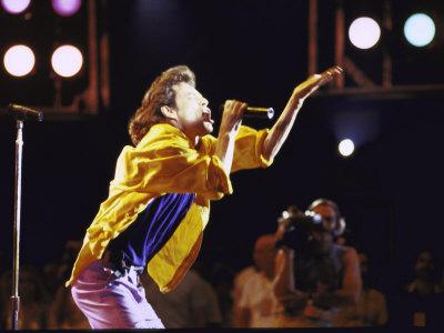'Singer Mick Jagger of the Rock Band the Rolling Stones Performing at ...