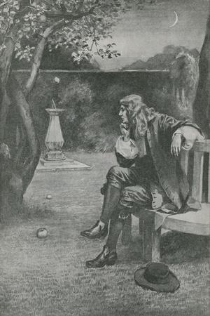 'Sir Isaac Newton Sees an Apple Fall' Giclee Print | AllPosters.com