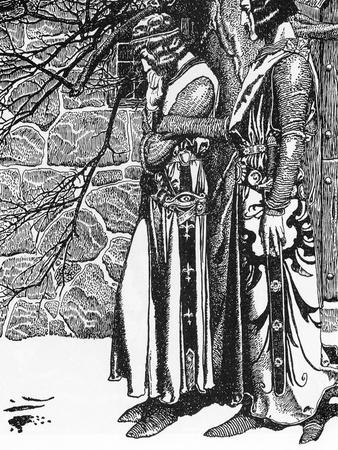 'Sir Kay and Sir Percival, Illustration from 'The Story of the ...