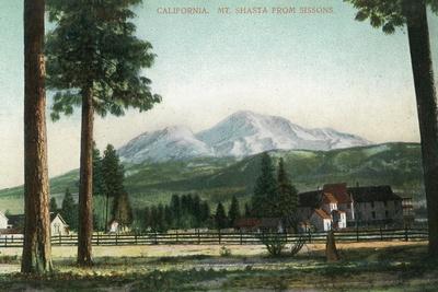 'Sisson, California - View of Mt Shasta, Now Mt Shasta City' Print ...