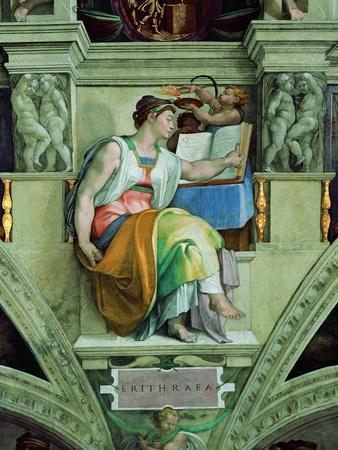 'Sistine Chapel Ceiling, Erythraean Sibyl' Prints - Michelangelo ...