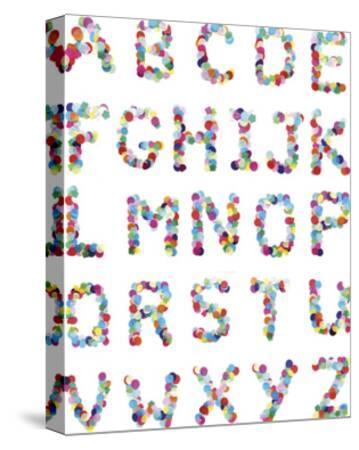 'Confetti Alphabet' Stretched Canvas Print - Sjoesjoe | AllPosters.com