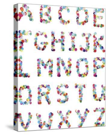 'Confetti Alphabet' Stretched Canvas Print - Sjoesjoe | AllPosters.com