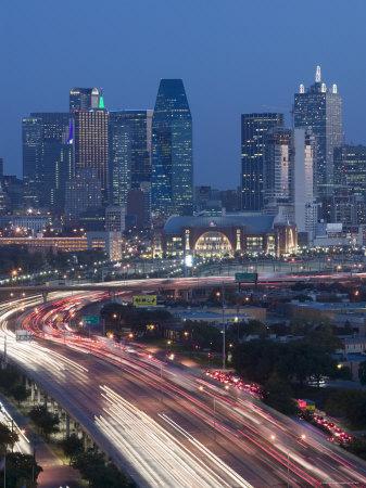 'Skyline and Stemmons Freeway, Dallas, Texas, USA' Photographic Print ...