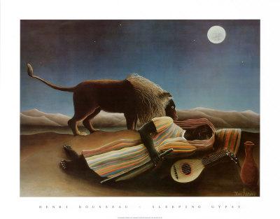 'Sleeping Gypsy, 1897' Prints - Henri Rousseau | AllPosters.com