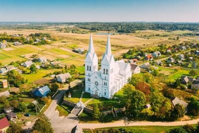 'Slobodka, Braslaw District, Vitebsk Voblast, Belarus. Aerial View Of ...