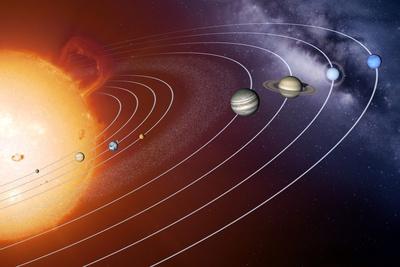 'Solar System Orbits, Artwork' Photographic Print - Detlev Van ...