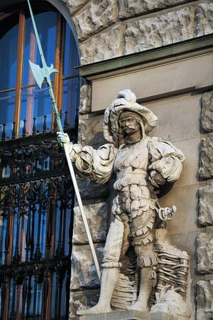'Soldier with Halberd, Statue on One of Walls of Imperial Palace or ...