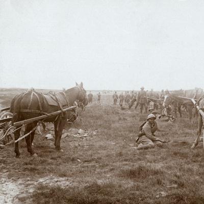'Soldiers and horse-drawn artillery, c1914-c1918' Photographic Print ...