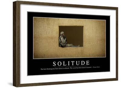 'Solitude: Inspirational Quote and Motivational Poster' Photographic ...