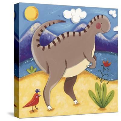 'Baby Izzy The Iguanodon' Stretched Canvas Print - Sophie Harding ...