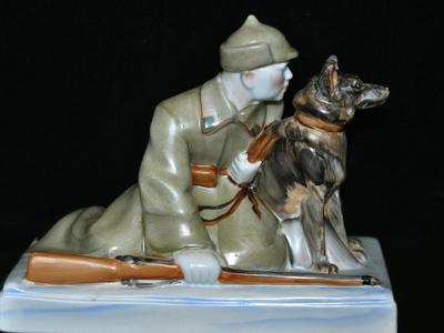 Soviet border guard with his dog, End 1930s Giclee Print | AllPosters.com